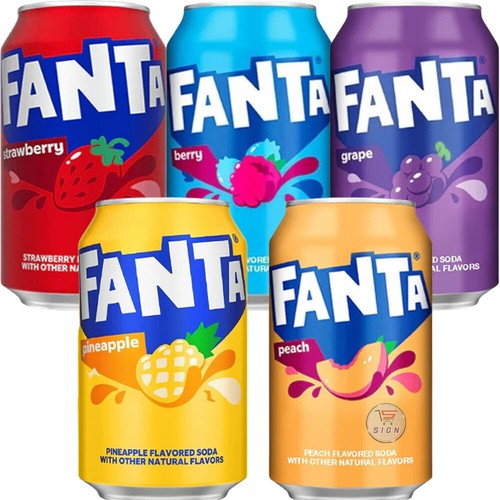 Fanta Naturally Fruit Flavored Soda 355ml Can American Soft Drink ...