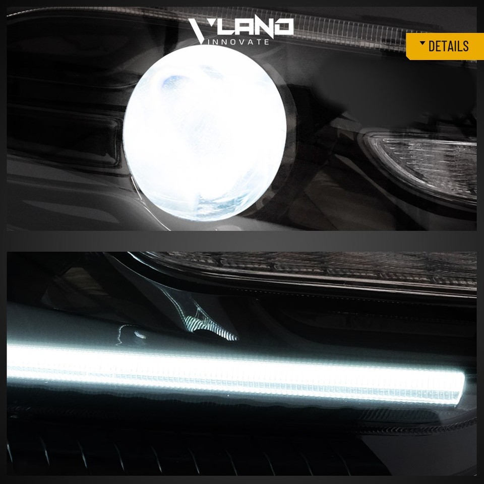 Set RGB For Dodge Charger 2011-2014 Projector Headlights Sequential ...