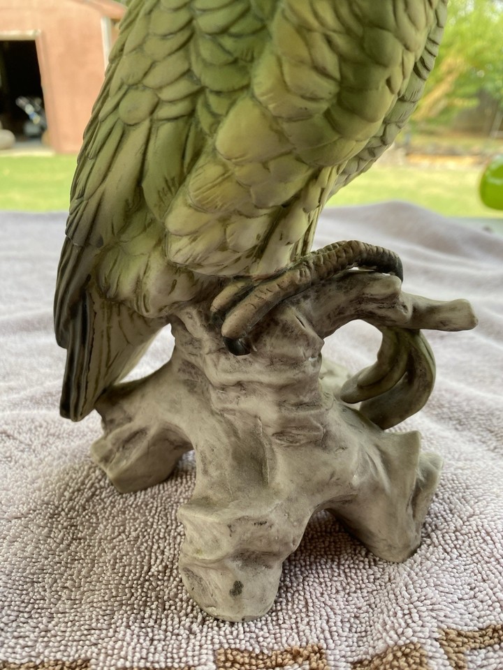 VINTAGE Andrea by Sadek Vintage Porcelan Green Cockatoo Parrot Hand ...