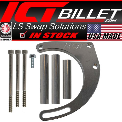 ICT Billet BBC Low Mount Alternator Bracket (for Electric Water Pump ...