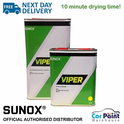Sunox VIPER Clear Lacquer & Activator 7.5L Kit Very Fast Drying Speed ...