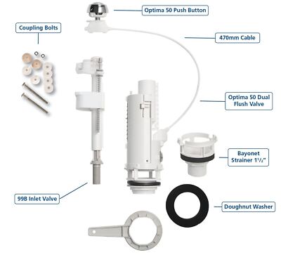 SIAMP Optima 50 Dual Flush 2 1 1/2 in outlet plus 99B valve float ...