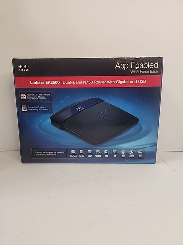 CISCO Linksys EA3500 Dual Band N750 Router with Gigabit and USB App Enabled 745883595365| eBay
