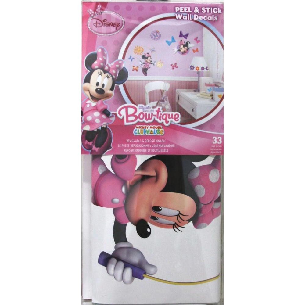 Minnie Bowtique Tapet MINNIE MOUSE BOWTIQUE Wall Decals 33 New Girls