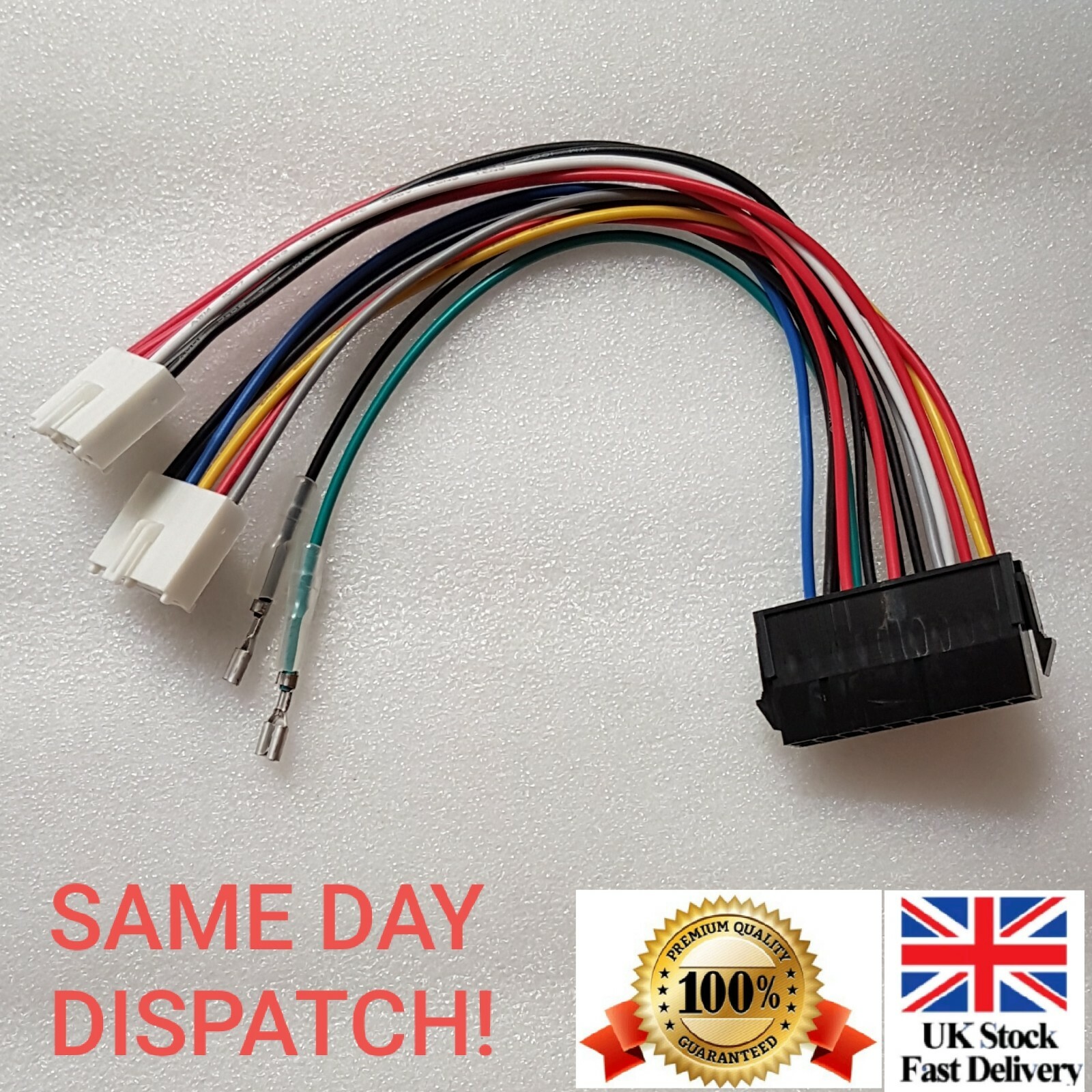 20P ATX To 2 Port 6Pin AT PSU Converter Power Cable For Computer 286 ...