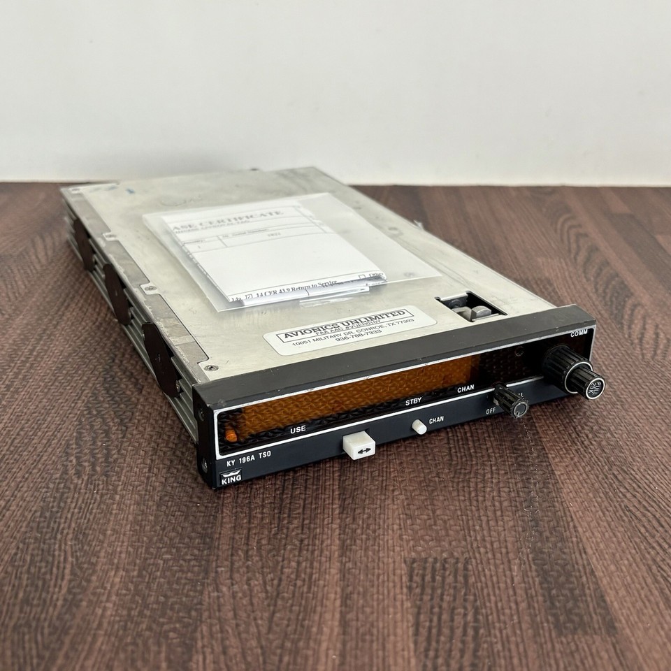 Bendix King KY-196A 28V VHF Comm Transceiver 064-1054-30 with New FAA ...