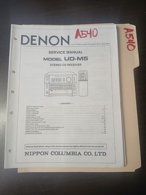 Denon UD-M5 Service Manual Original Repair Book Stereo CD Receiver | eBay