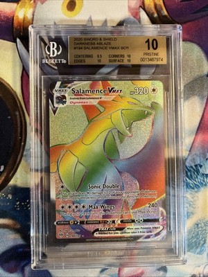 Salamence 194/189 Vmax Beckett 10/ Subgrades .5 From Black Label PRICE ...
