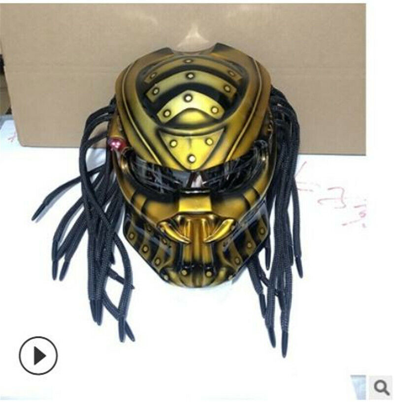 Alien Predator Fangs Wasp Motorcycle Full Face Laser Light Retro ...