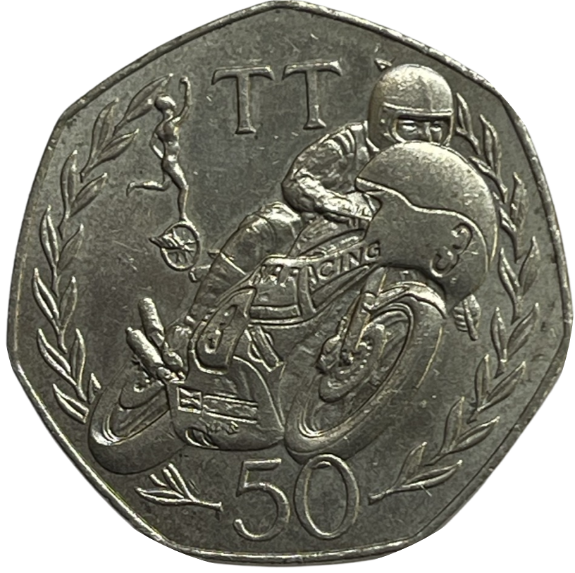 ISLE OF MAN 50P / FIFTY PENCE - TT - TOURIST TROPHY MOTORCYCLE RACES | eBay
