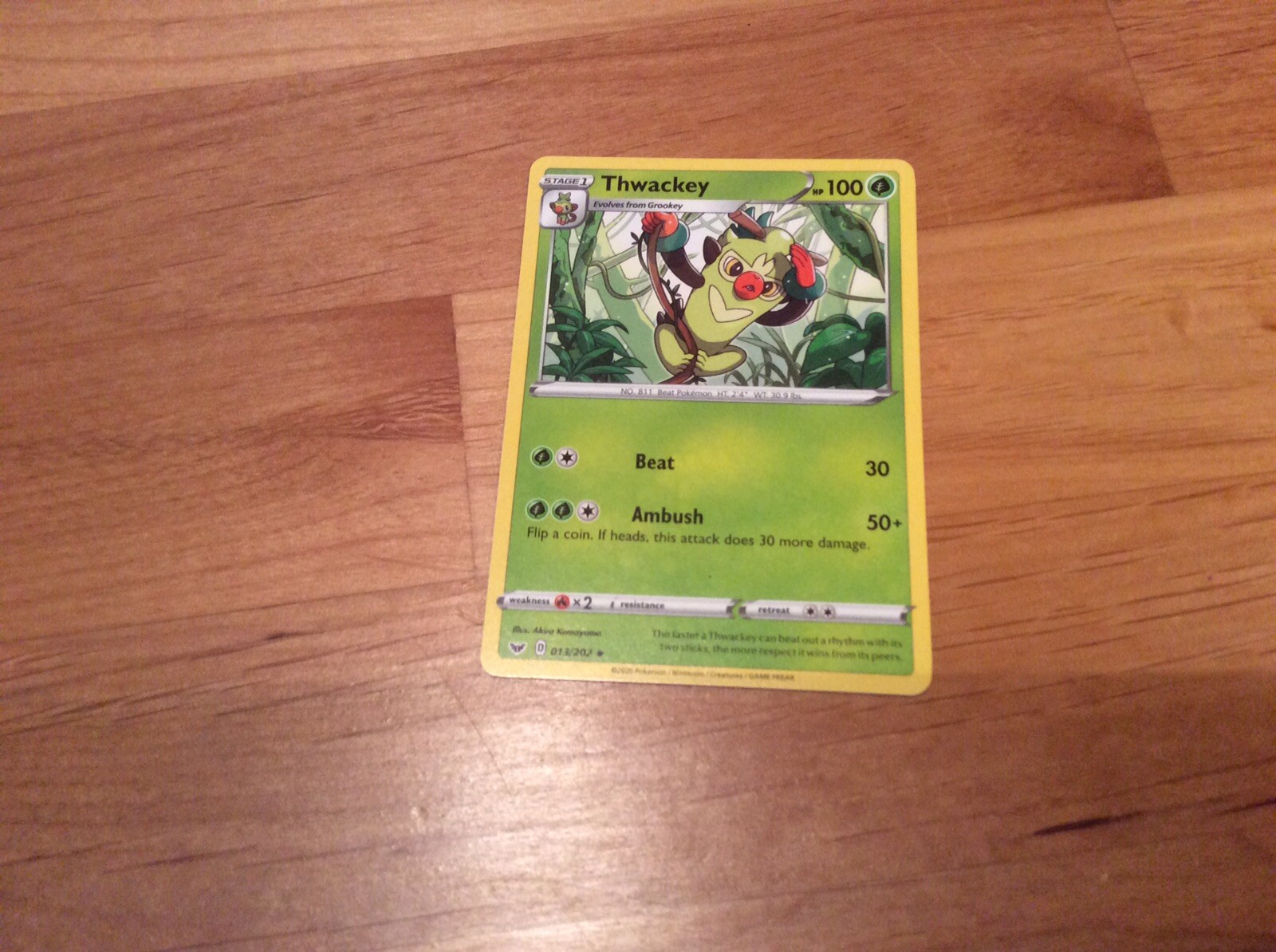 Thwackey Stage 1 013/202 Pokemon Card | eBay