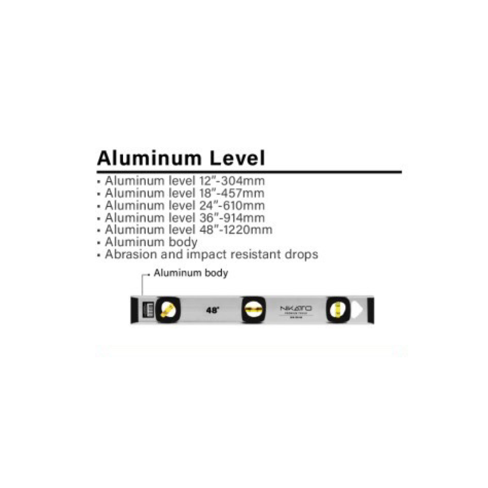 Aluminum Level, Abrasion and Impact Resistant Drops. USA STOCK (Choose ...