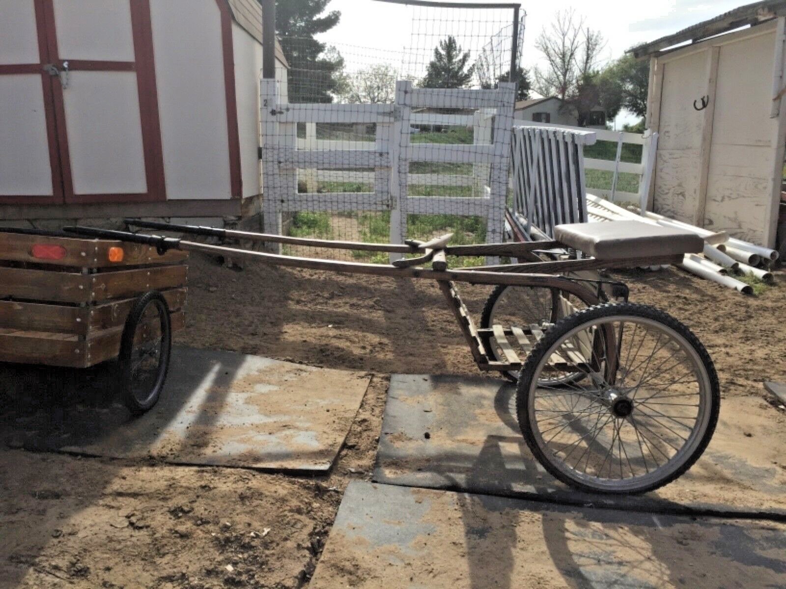 ANTIQUE HORSE DRAWN SULKY/BUGGY/WAGON/CARRIAGE-DECORATIVE ONLY | eBay