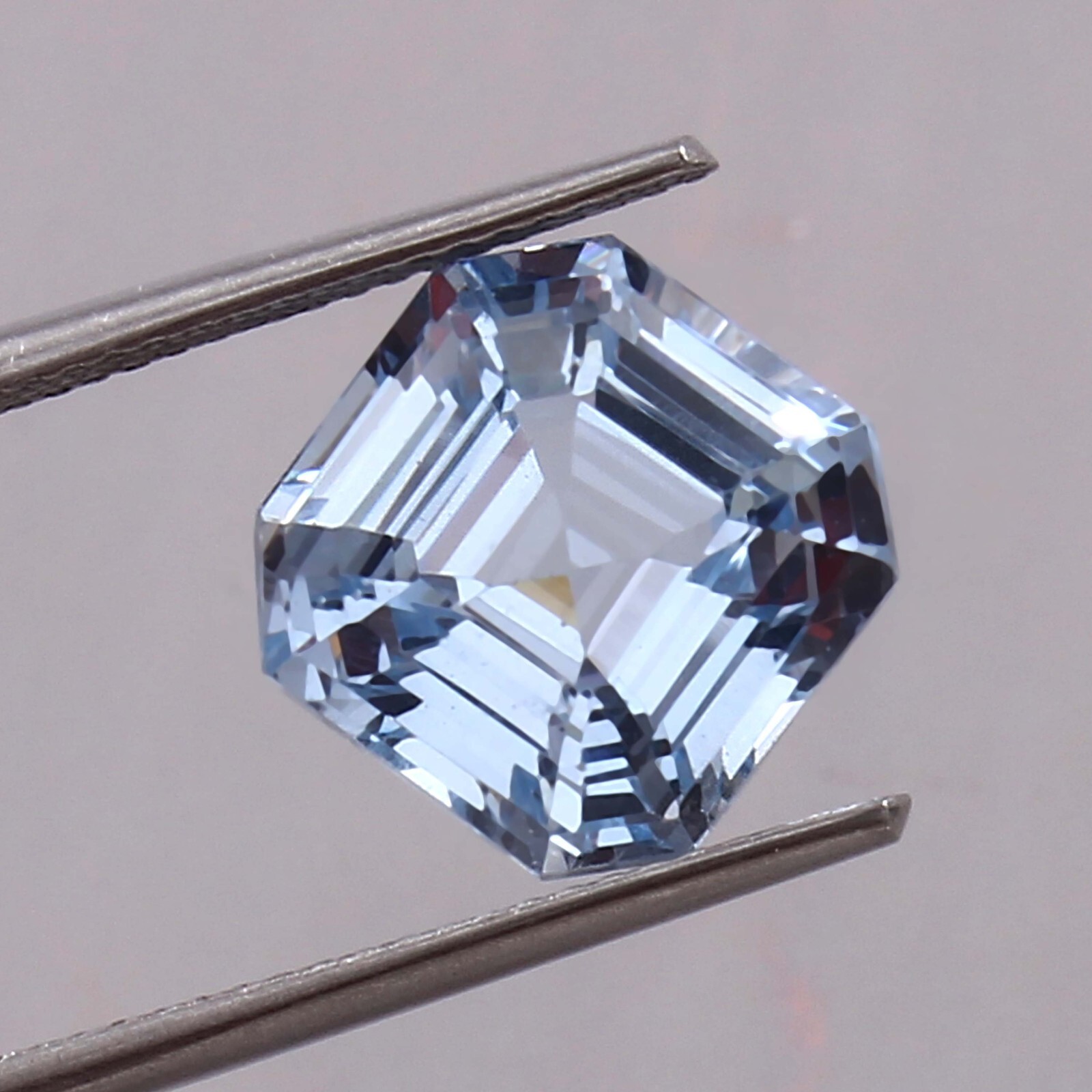 AAA 8x8 MM Natural Flawless Santa Maria Aquamarine Loose Asscher Cut ...