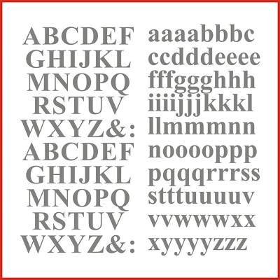 Sticky Back Vinyl Letters Times Bold Alphabet 15/20/25/30/40mm labels ...