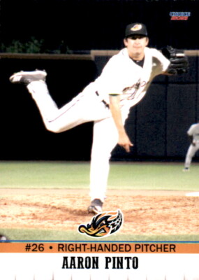 2021 Akron RubberDucks Choice #36 Aaron Pinto West Covina California CA ...