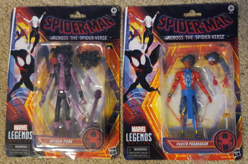 2x Marvel Legends Across The Spider-Verse Spider-Punk & Pavitr ...