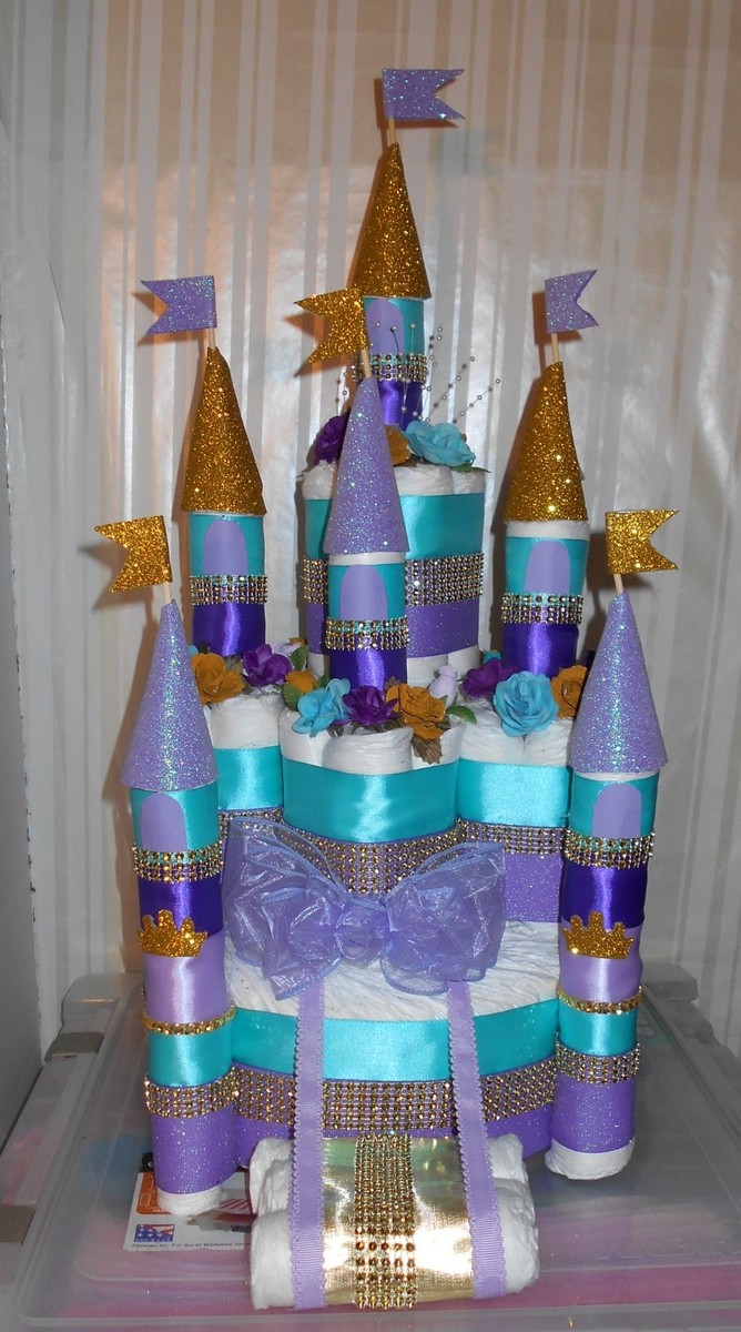 Castle Diaper Cakes Baby A Simple Yet Elegant Diaper Cake Gift For A