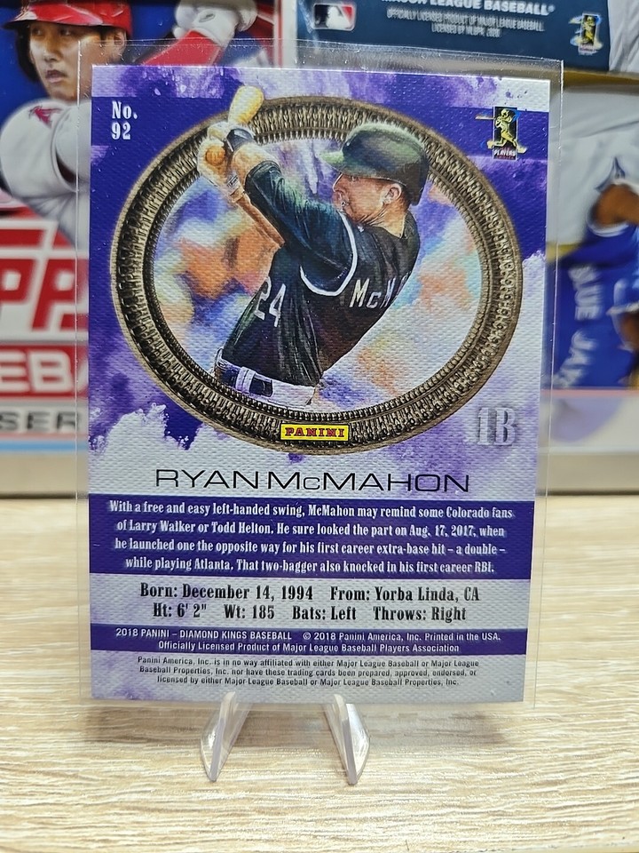 2018 Panini Diamond Kings Ryan McMahon Gray Frame /99 RC #92 | eBay