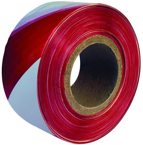 Barrier Hazard Warning Tape Non Adhesive Red & White 500m Rolls Danger ...