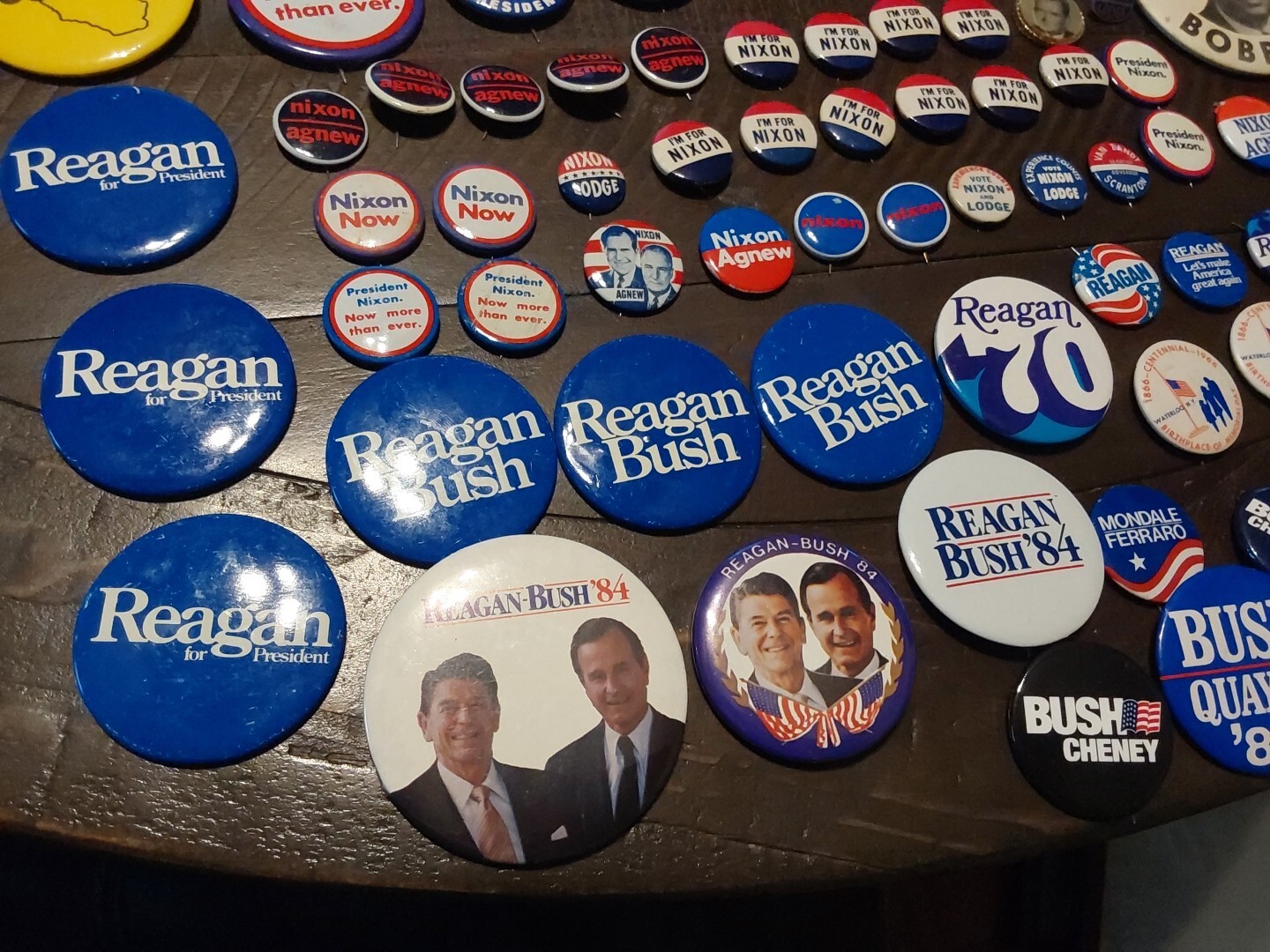 100+ Presidential Campaign Pin Button Lot Landon Ike Nixon Goldwater ...