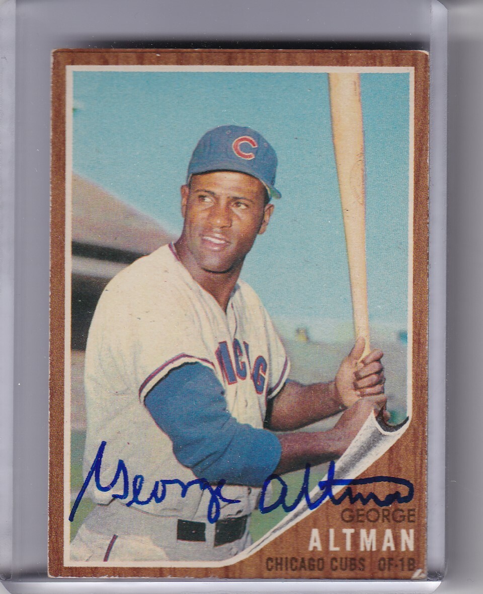 1962 TOPPS #240 GEORGE ALTMAN AUTOGRAPH CHICAGO CUBS B170 | eBay
