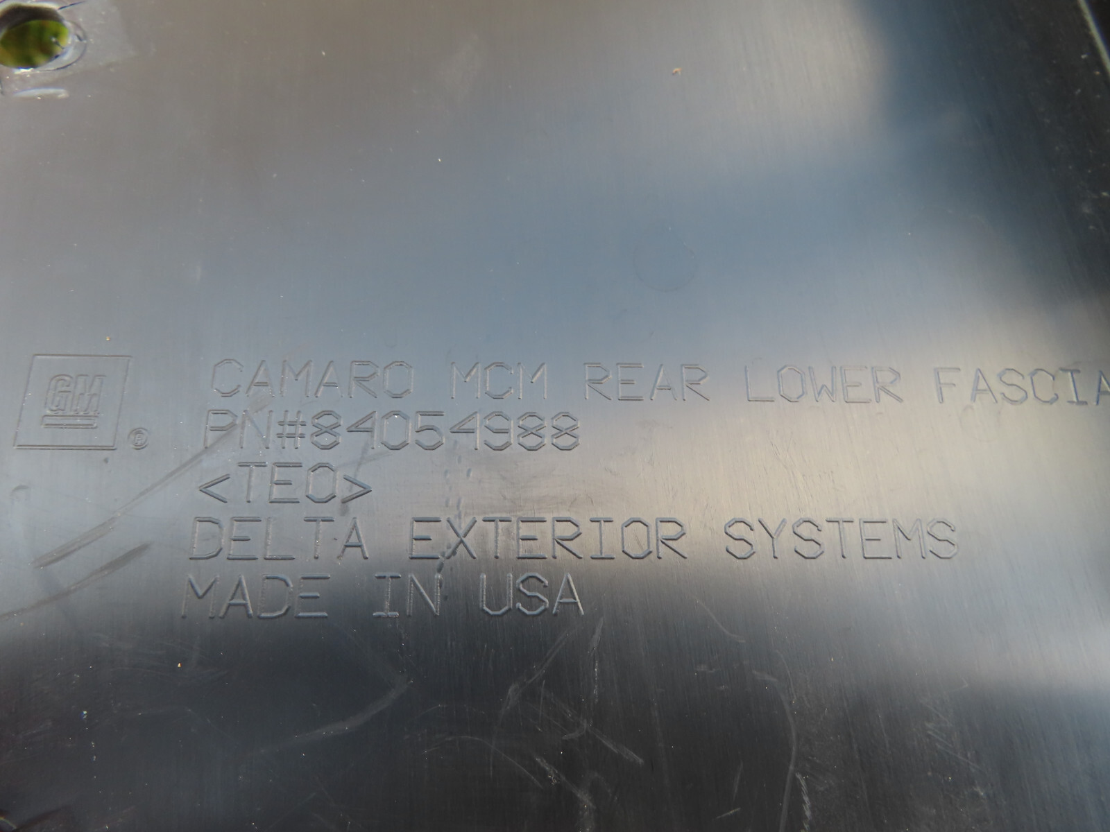 2019 2020 2021 CHEVROLET CAMARO SS REAR BUMPER LOWER VALANCE 84054988 ...