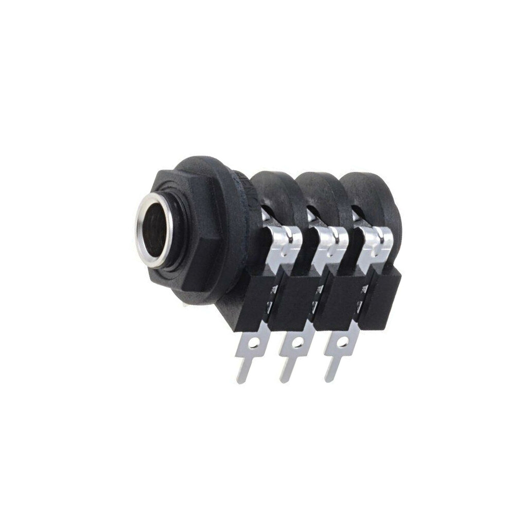 ACJS PC Female Jack 6.35mm Female Stereo with Dual Switch Soldering ...