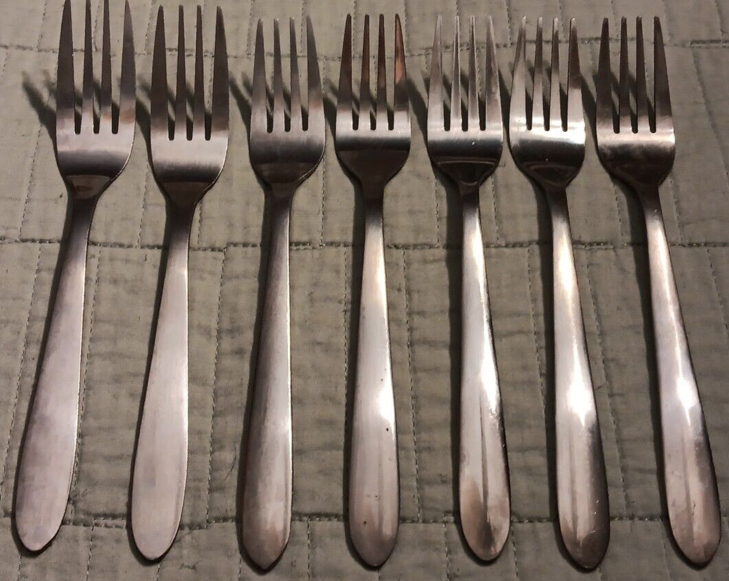 Lot Of 6 Brandware 285 Stainless Pointed Tip 7 3/8" Dinner Fork ...