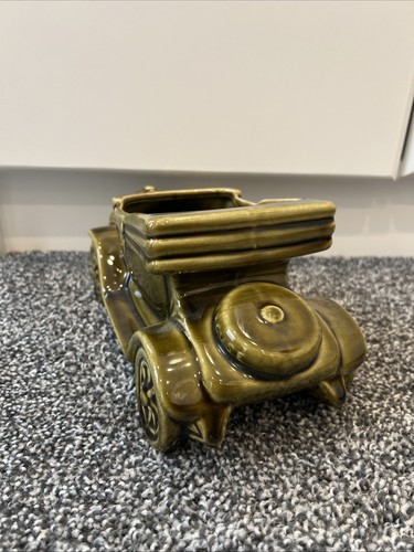 Vintage McCoy Pottery Green Ceramic Model T Convertible Car Planter 10 ...