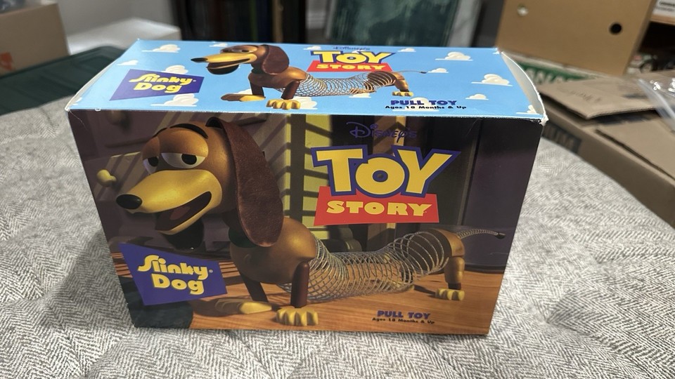 Disney Toy Story “Slinky Dog” Pull Toy w/ Original Box – Vintage Pull ...