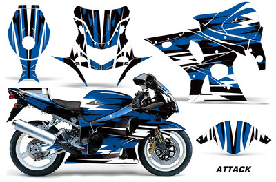 Street Bike Graphics Kit Decal Wrap For Suzuki GSXR1000 2001-2002 ...