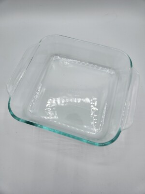 Pyrex 222 Casserole dish clear 8" Glass Square Baker | eBay