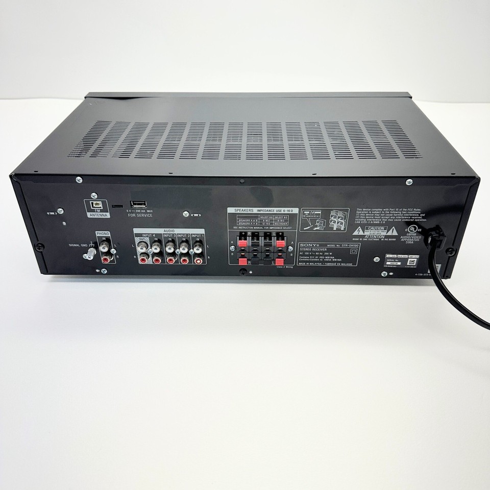 Sony STR-DH190 Stereo Receiver - Black (No Remote) | eBay