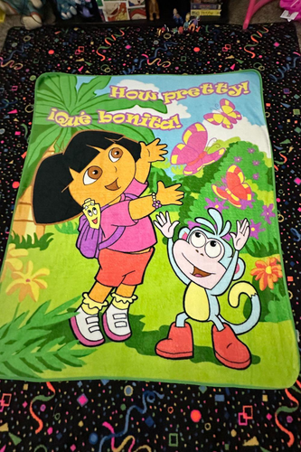 DORA THE EXPLORER HOW PRETTY BLANKET | eBay