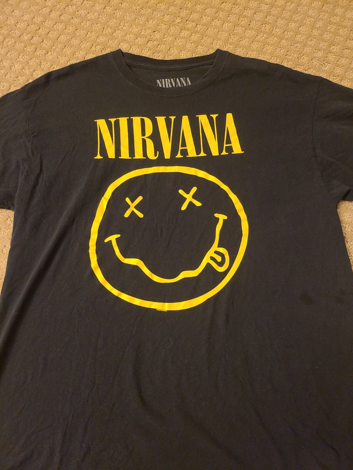 NIRVANA T-Shirt Smiley Face Logo OFFICIALLY LICENSED … - Gem
