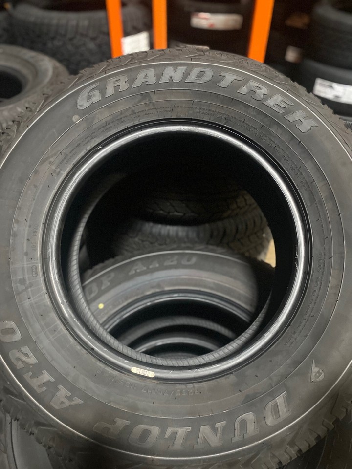 4 NEW TIRES 265/70R17 Dunlop AT20 P265 70 17 2657017 R17 NEW FACTORY ...