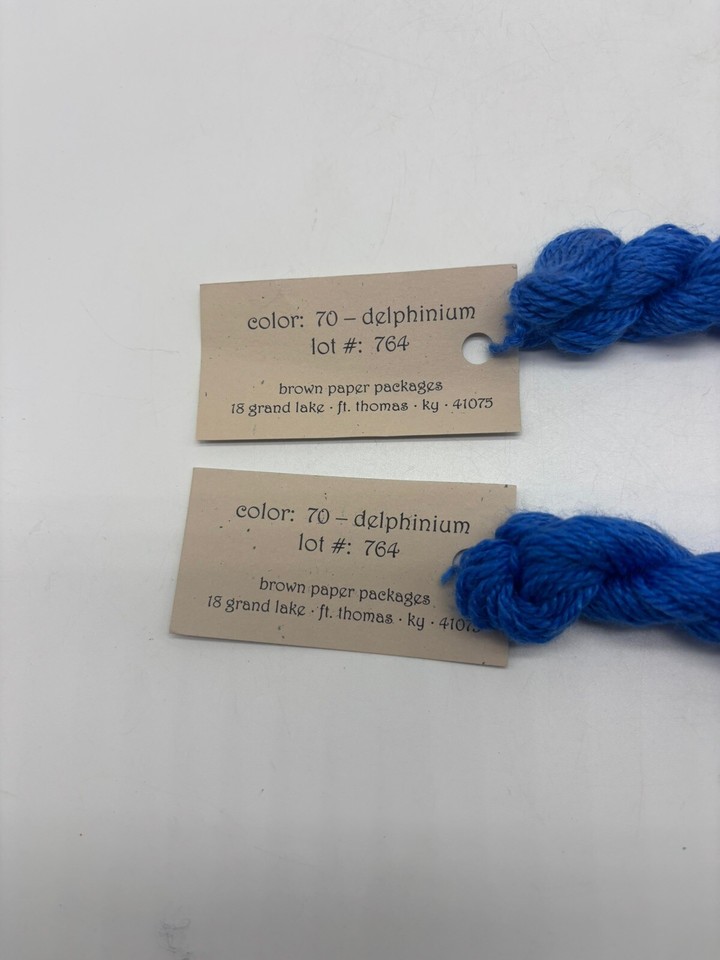 Silk and Ivory Needlepoint Yarn 28.8 Yd New Lot Of 2 Delphinium Color ...