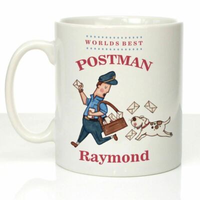 Personalised Number 1 Post Man Mug. Gift Ideas For Mail Man. Presents ...