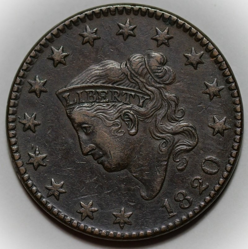 1820 Coronet Head Large Cent - Large Date (N-12) - US 1c Copper Coin | eBay