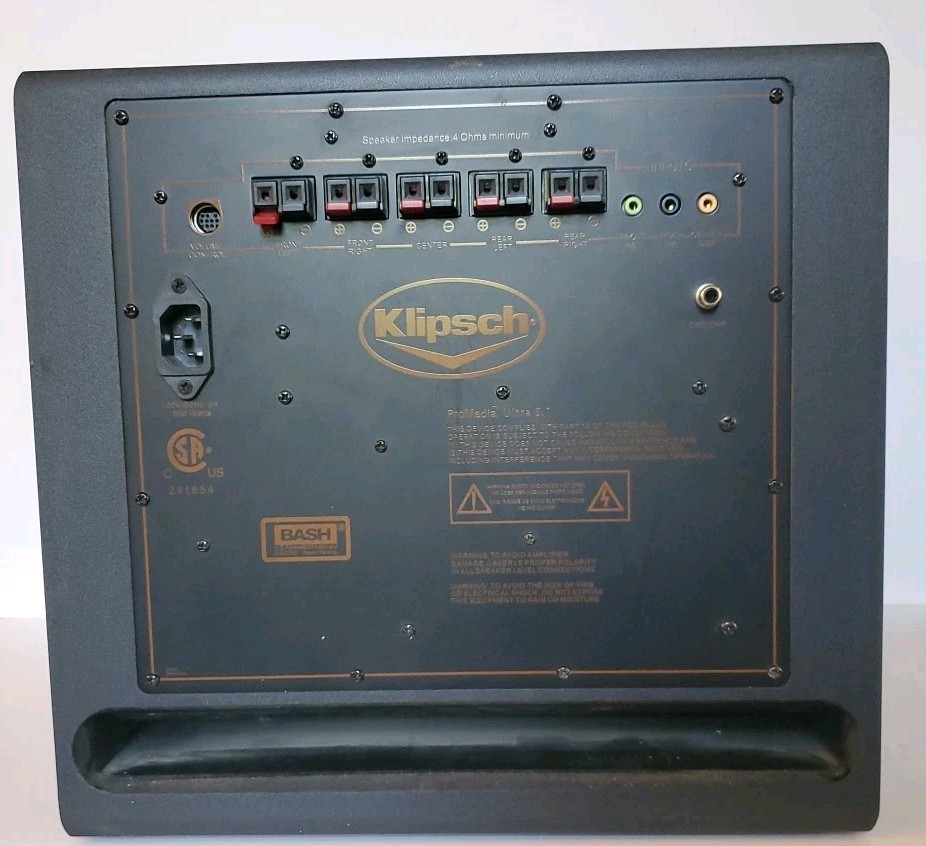 Klipsch ProMedia Ultra 5.1 Surround Sound System 5 Speakers + Subwoofer ...