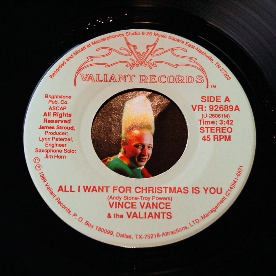 Vince Vance And The Valiants - All I Want For Christmas Is You 45 NEAR ...