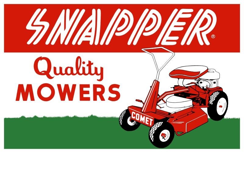 Snapper Quality Lawn Mowers NEW Sign 24x30" USA STEEL XL Size 7 lbs. | eBay