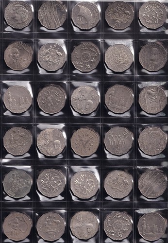 Australian 50 Cent Coins Collection 50c Coin Bulk Lot Some low mintage ...