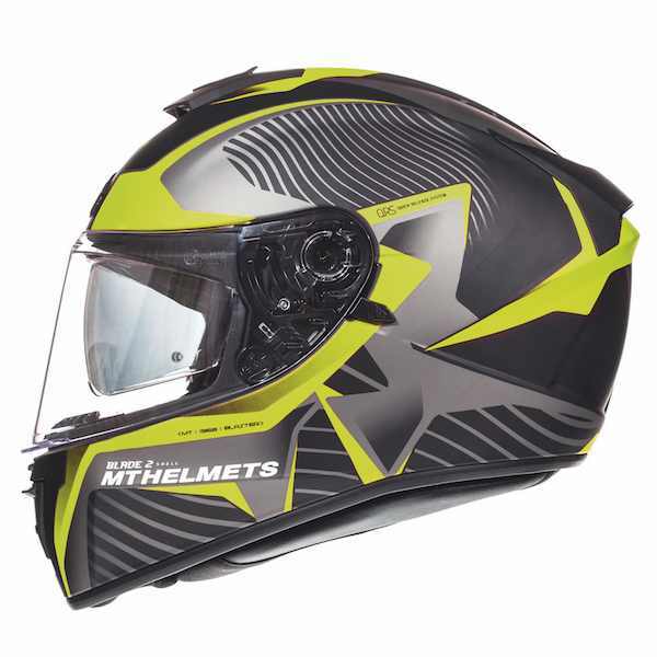 MT Helmets Blade 2 Breeze Fluro Yellow Motorcycle Motorbike Full Face ...