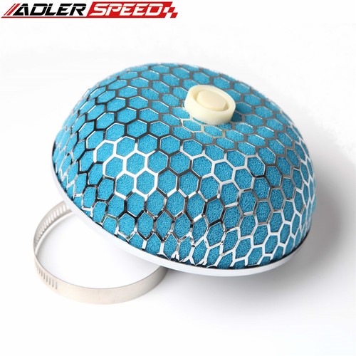 3" inch Blue Mushroom Washable High Flow Mesh Cold Air Intake Filter US ...