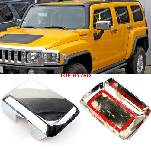 2006~2010 For HUMMER H3 H3T ABS Chrome Side Rear View Mirror Cover Trim ...