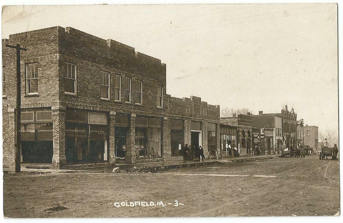 Goldfield Iowa IA ~ Whyte & Son Furniture and Undertaking RPPC Real ...