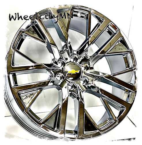 22" chrome SES OE 5903 replica rims fits 2023 Chevy Silverado Tahoe 6x5 ...