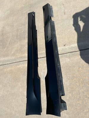 06 - 10 BMW E63 E64 M6 Left Right Pair Black Rocker Panel Side Skirt ...